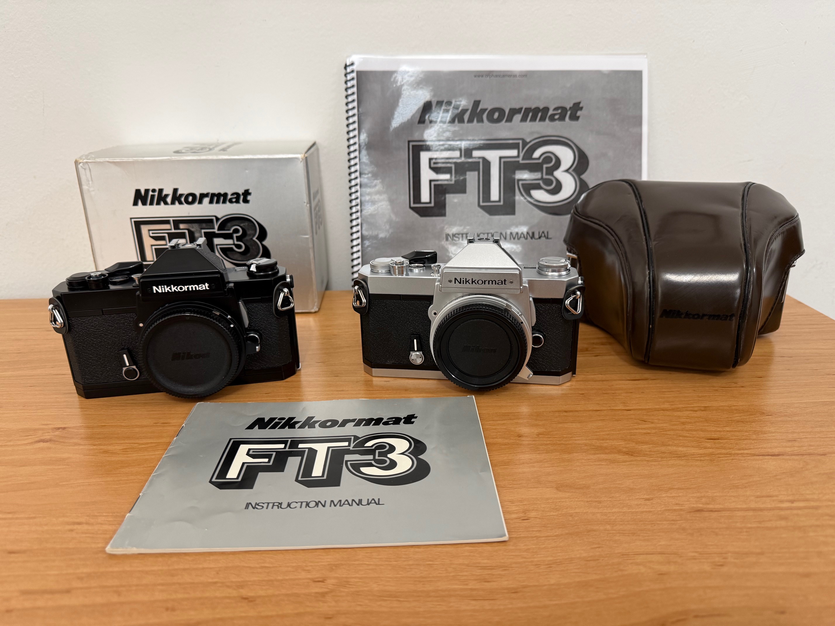 Sold: Nikon Collectors â€“ Pair of Nikkormat FT3s, black paint and ...