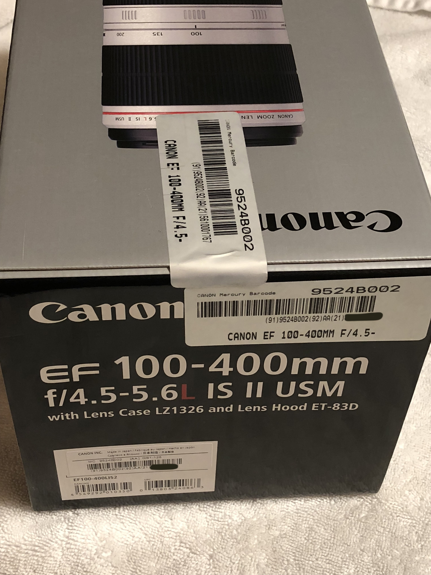 Sold: New Canon 100-400L V2 Lens - FM Forums