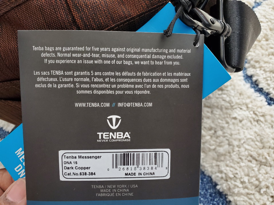 Sold: Tenba Messenger DNA 15 Camera and Laptop Bag - Dark Copper - FM ...